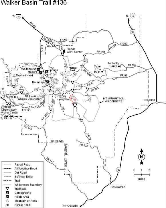 Coronado National Forest - Recreational Activities - Walker Basin Trail